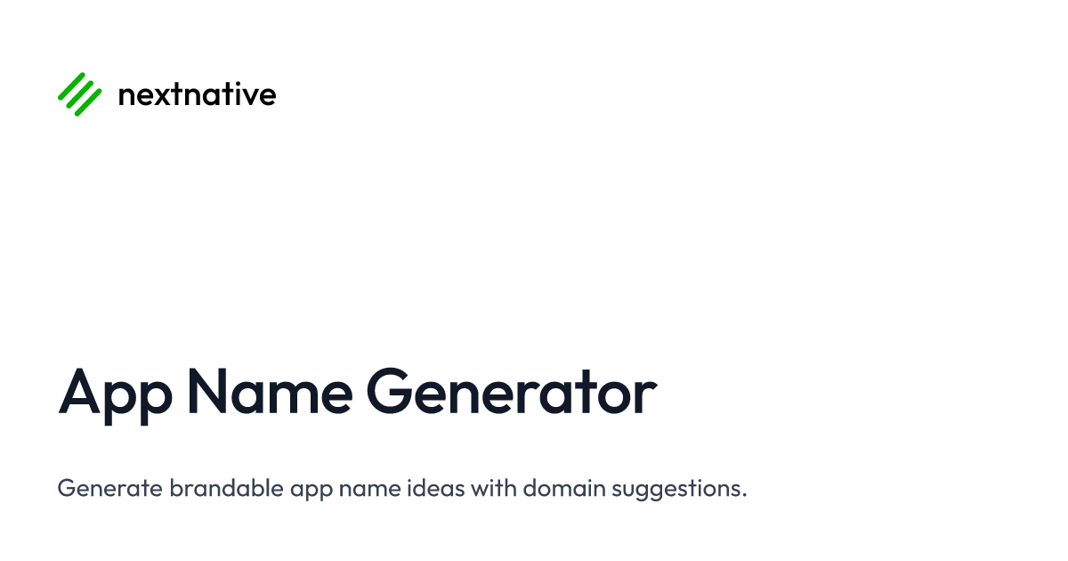 App Name Generator | Free Mobile App Name Ideas